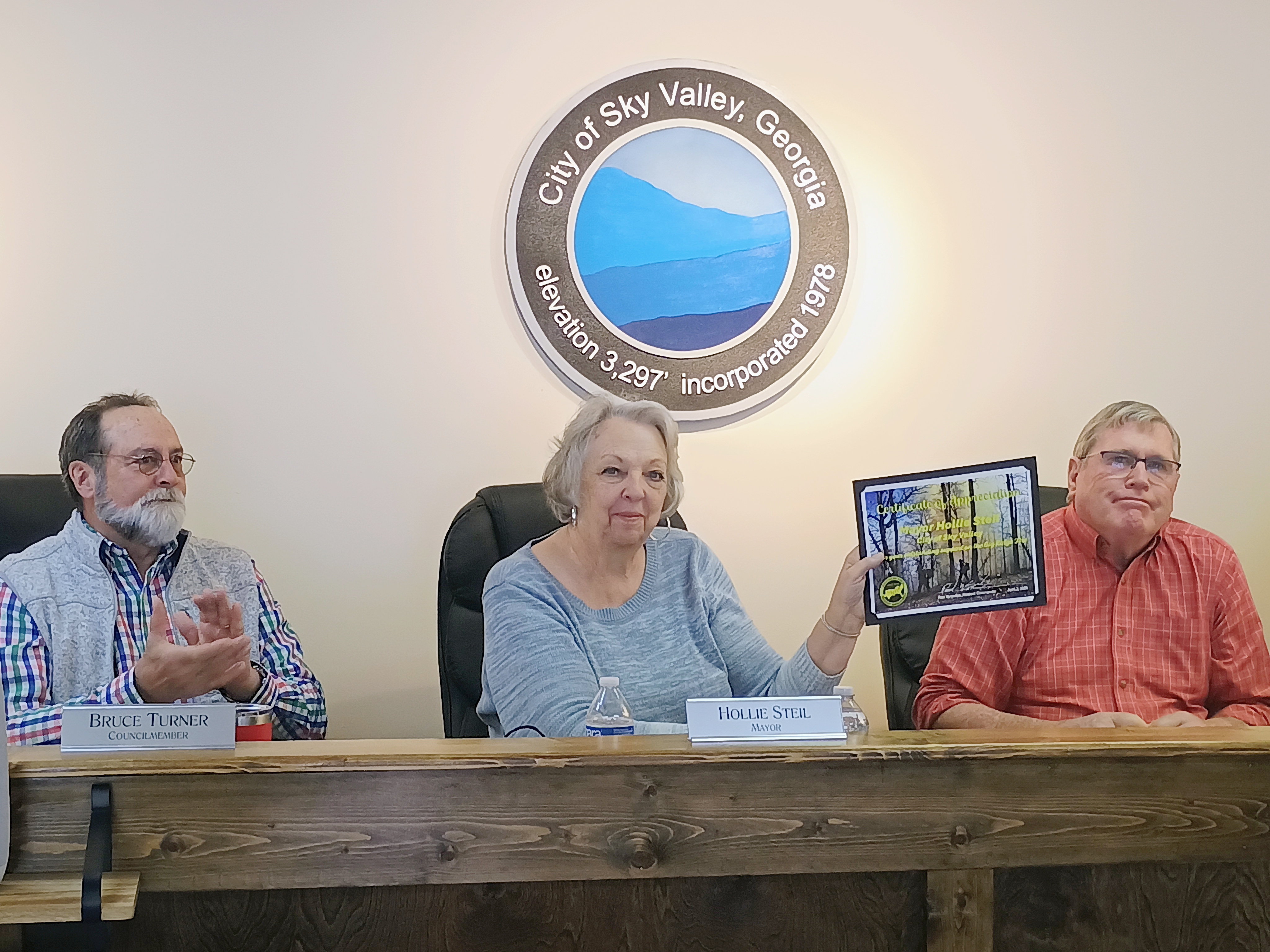 Mayor Steil presented with Certificate of Appreciation for Big Ridge ...